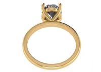 China Oval Cut 2.1 Carat Diamond Ring Size OV9X7MM Boundless Setting Type for sale