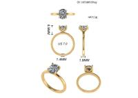 China Oval Cut 2.1 Carat Diamond Ring Size OV9X7MM Boundless Setting Type for sale