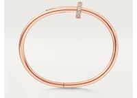 China 0.59ct 18K Solid Gold Jewellery Rose Gold Bangle 3.5mm wideth ODM for sale