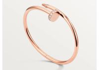 China 0.59ct 18K Solid Gold Jewellery Rose Gold Bangle 3.5mm wideth ODM for sale