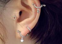China 14k 0.2ct Gold Body Piercing Jewelry Earrings Hoop Shape 8mm ODM For Women Girls for sale