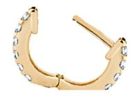 China 14k 0.2ct Gold Body Piercing Jewelry Earrings Hoop Shape 8mm ODM For Women Girls for sale