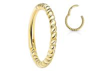 China Twisted Rope 14k Gold Nose Ring 18G , Nose Piercing Clicker for Gift for sale