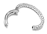 China Twisted Rope 14k Gold Nose Ring 18G , Nose Piercing Clicker for Gift for sale
