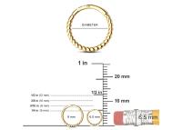 China Twisted Rope 14k Gold Nose Ring 18G , Nose Piercing Clicker for Gift for sale