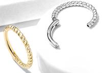 China Twisted Rope 14k Gold Nose Ring 18G , Nose Piercing Clicker for Gift for sale