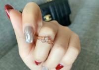 China Claw Setting 14k Gold Diamond Ring , 0.1 Ct Diamond Ring For Gift for sale