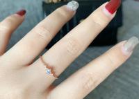 China Claw Setting 14k Gold Diamond Ring , 0.1 Ct Diamond Ring For Gift for sale
