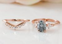 China 1ct Lab Grown Moissanite Ring 9K Grey color for engagement ODM for sale