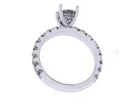 China 6x6mm 14k Solid Gold Jewellery , 24pcs 1.44ct Natural Diamond Engagement Ring for sale