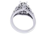China White Gold Lab Made Diamond Engagement Rings Brilliant Cut 1ct RD6.5MM size for sale