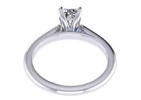 China 1.05 Ct 14K Solid Gold Jewellery , Emerald Cut Diamond Engagement Rings EM7.86×2.89MM for sale