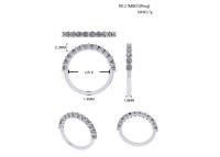 China 1.2 ct Engagement And Wedding Ring Set 1.93g Weight RD2.7MM Size for sale