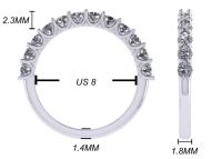 China 1.2 ct Engagement And Wedding Ring Set 1.93g Weight RD2.7MM Size for sale