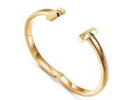 China 18K T1 Wide Diamond Hinged Bangle 43.31g weight for Anniversary for sale