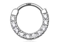 China Seamless Hinged Cartilage Clicker Ring , 14k White Gold Nose Ring for sale