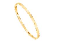 China Hexagon 18k Solid Gold Bangle Bracelet 4mm Width for Engagement OEM for sale