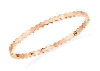China Hexagon 18k Solid Gold Bangle Bracelet 4mm Width for Engagement OEM for sale