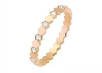 China 12pcs 0.72ct 18K Solid Gold Jewellery , Bee My Love Ring 4mm Width for sale
