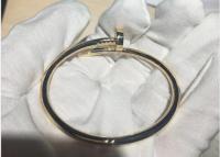 China Width 3.5mm 18k Yellow Gold Bracelet , Juste Un Clou Bangle for Engagement for sale