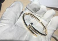China Width 3.5mm 18k Yellow Gold Bracelet , Juste Un Clou Bangle for Engagement for sale
