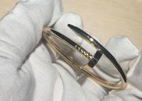 China Width 3.5mm 18k Yellow Gold Bracelet , Juste Un Clou Bangle for Engagement for sale
