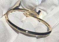China Width 3.5mm 18k Yellow Gold Bracelet , Juste Un Clou Bangle for Engagement for sale