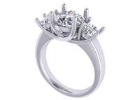 China Round Cut 14k Solid Gold Jewellery White Gold Color Plated 2.21g Weight 8.4×5.05mm for sale