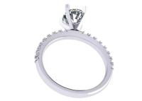 China Round Cut 1.5 Carat Oval Diamond Ring 2.45g Weight OV8×6MM Size For Engagement for sale
