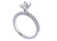 China Round Cut 1.5 Carat Oval Diamond Ring 2.45g Weight OV8×6MM Size For Engagement for sale