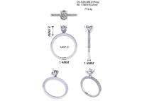 China Round Cut 1.5 Carat Oval Diamond Ring 2.45g Weight OV8×6MM Size For Engagement for sale