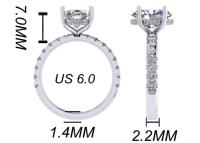 China Hand Setting 2.45g 14K Solid Gold Jewellery ODM For Engagement for sale