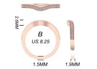 China 0.8ct 14K Solid Gold Jewellery , rose gold engagement ring set RA5.6×4.5MM for sale