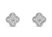 China 0.24ct 18k Gold Diamond Earrings , 10mm Diamond Ear Studs 2.37g Weight for sale