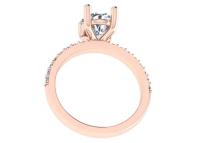 China Pear Cut 18k Rose Gold Wedding Ring 10.67x7.23x4.1mm for Engagement for sale