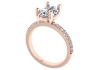 China Pear Cut 18k Rose Gold Wedding Ring 10.67x7.23x4.1mm for Engagement for sale