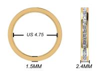 China 27pcs Diamond 18K Rose Gold Ring With 2.0×1.5MM OEM ODM For Gift for sale