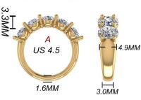 China Oval Diamond 18K Rose Gold Ring 6.43x 4.7x 3.03mm Size for Anniversary for sale