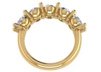 China Oval Diamond 18K Rose Gold Ring 6.43x 4.7x 3.03mm Size for Anniversary for sale