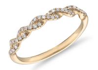 China Twist Link Natural Diamond Engagement Rings Fancy Cut 0.41ct ODM OEM for sale