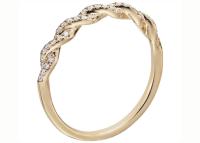 China Twist Link Natural Diamond Engagement Rings Fancy Cut 0.41ct ODM OEM for sale
