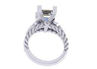 China Moissanite Diamond Gemstone Promise Rings 14K Gold Princess Cut for sale