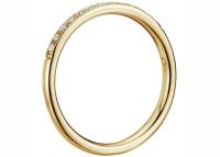 China Matching Stacking 14K Yellow Gold Jewelry ring 0.2ct 1.5mm size Claw setting Type for sale