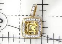 China 18K Yellow Gold Semi Mount Jewelry Pendant 0.43 Carat ( Ctw ) with Vs1 Diamond for sale