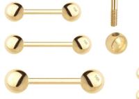 China Arcade Gold Body Piercing Jewelry Earrings Polishing Cut for Cartilage OEM ODM for sale