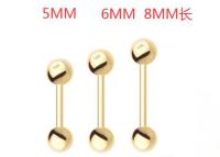 China Arcade Gold Body Piercing Jewelry Earrings Polishing Cut for Cartilage OEM ODM for sale