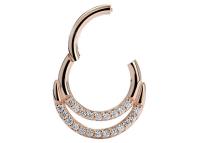 China Segment Helix 14K Gold Clicker Piercing 8MM Dimension For Nose Nostrill for sale