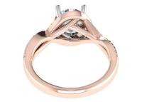 China Round Cut 18K Rose Gold Ring For Engagement S11 SI2 VS1 Average Clarity for sale