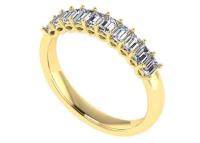 China 10pcs Diamond 18k Rose Gold Ring 3.0×2.0mm EM Cut for Anniversary for sale