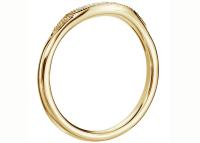 China Tiny Dainty 14K Yellow Gold Ring , Diamond Stacking Rings 2mm 1.5mm 1.3mm Size for sale